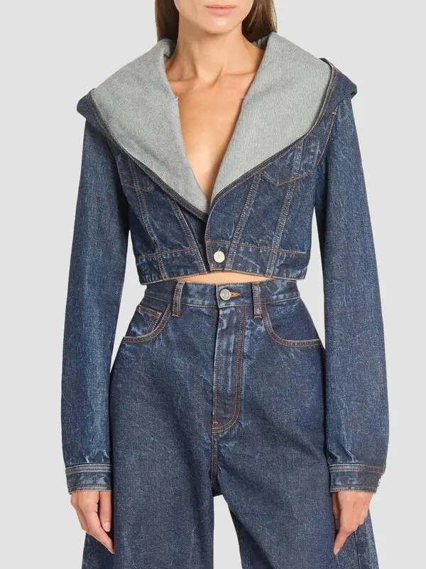 Alaïa Hooded Denim Jacket