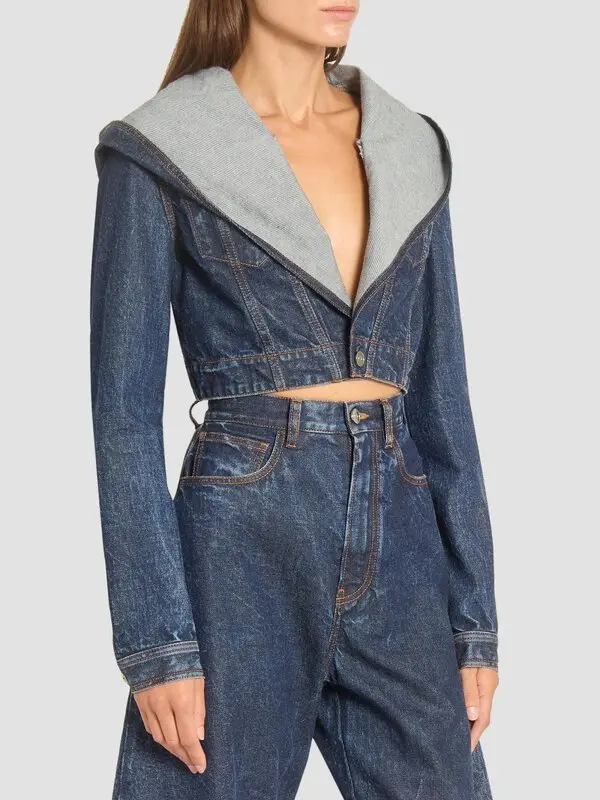 Alaïa Hooded Denim Jacket