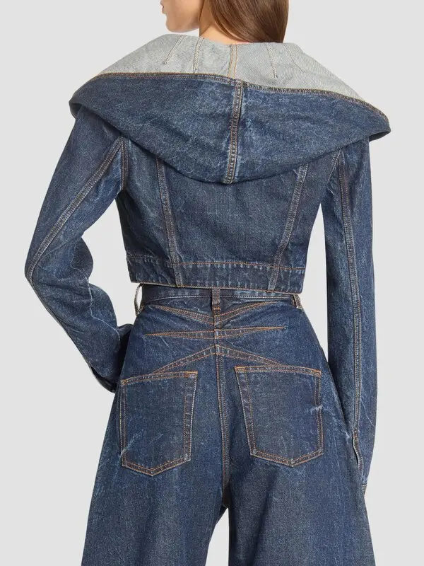 Alaïa Hooded Denim Jacket