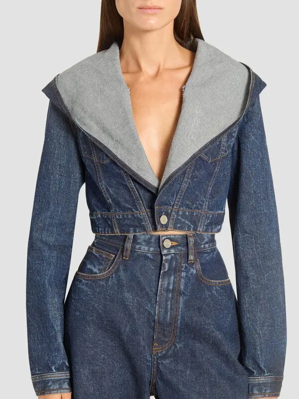 Alaïa Hooded Denim Jacket