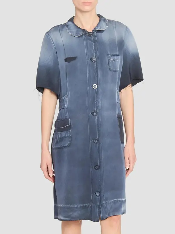 MAISON MARGIELA Industrial Satin Button-front Knee-length Dress