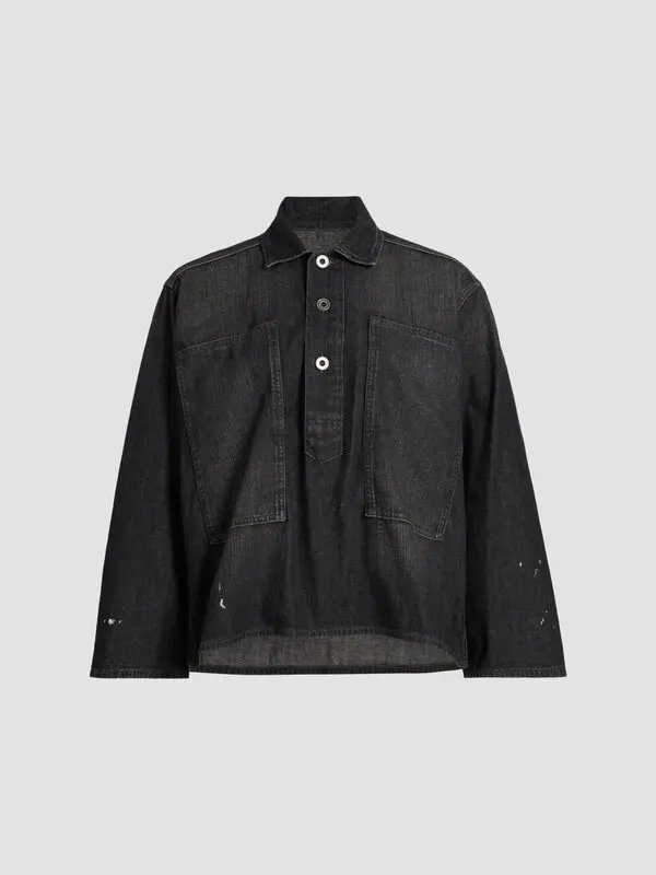 MAISON MARGIELA Oversized Denim Pull-over Shirt - Black
