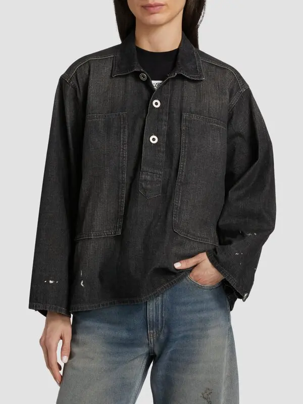 MAISON MARGIELA Oversized Denim Pull-over Shirt