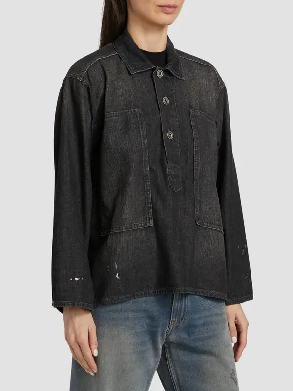 MAISON MARGIELA Oversized Denim Pull-over Shirt