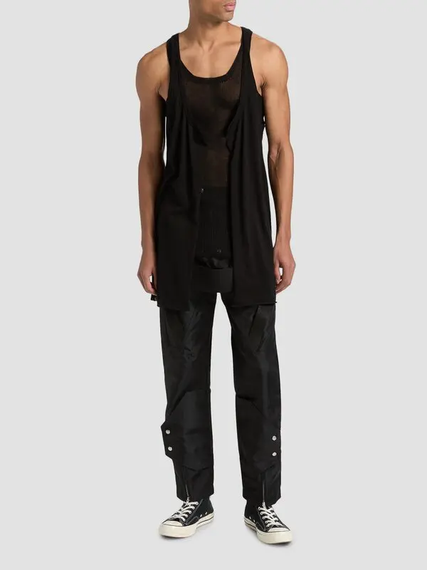 Rick Owens Pony Open-front Cotton Tank