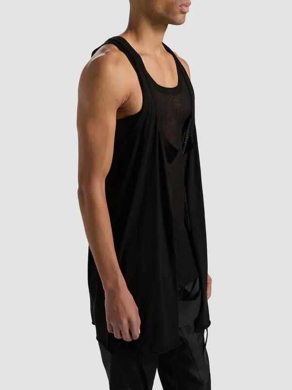 Rick Owens Pony Open-front Cotton Tank