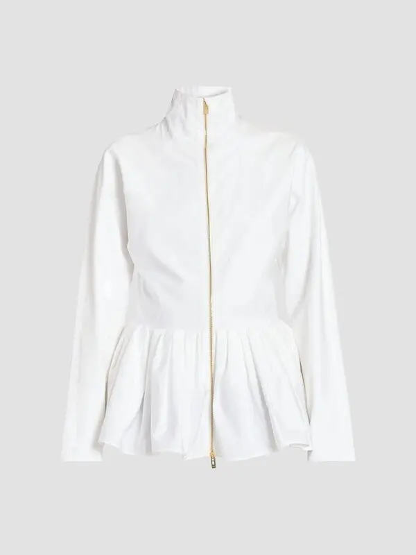 Alaïa Cotton Peplum Jacket - Blanc