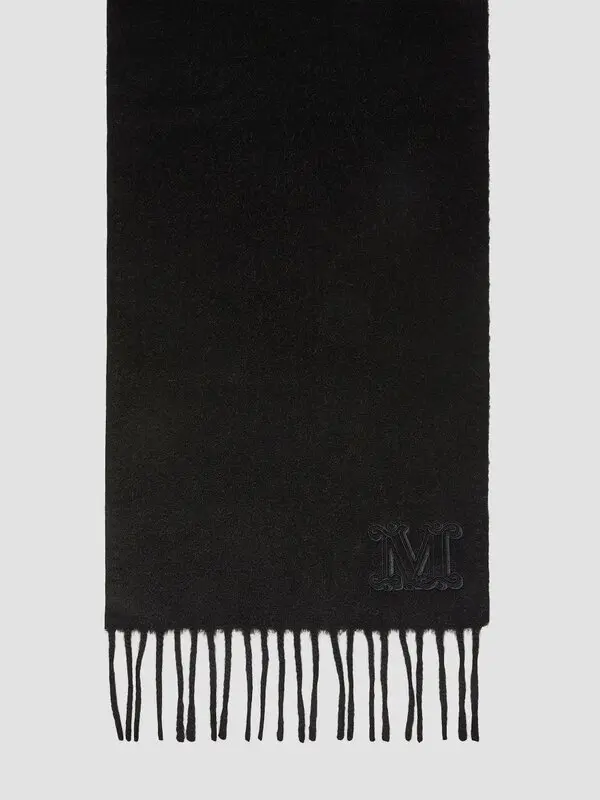Max Mara Monogram Embroidered Camel Stole