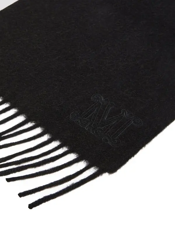 Max Mara Monogram Embroidered Camel Stole