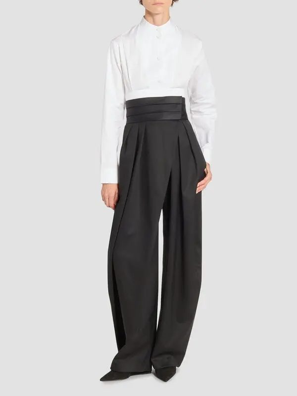 Alaïa Cumberbund Cotton Shirt