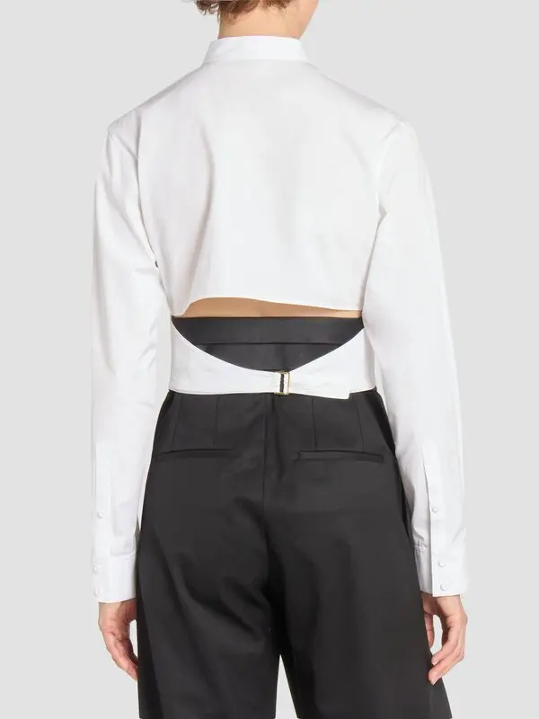 Alaïa Cumberbund Cotton Shirt