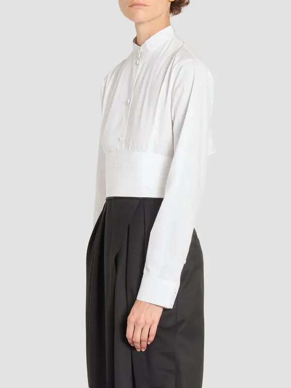 Alaïa Cumberbund Cotton Shirt