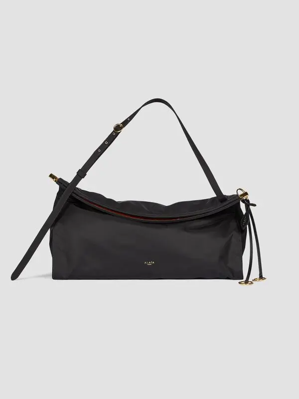 Alaïa Large Le Clik East West Padded Nylon Shoulder Bag