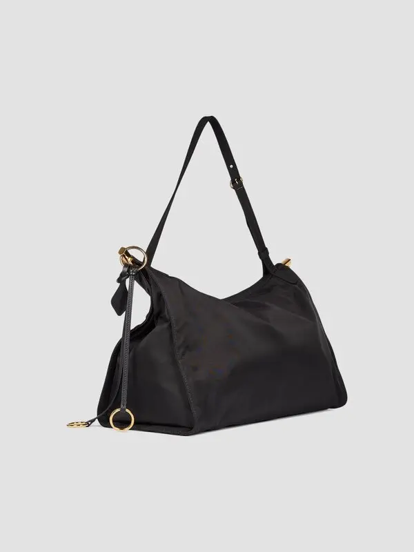 Alaïa Large Le Clik East West Padded Nylon Shoulder Bag