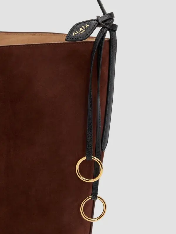 Alaïa Hip Small Suede Bucket Bag