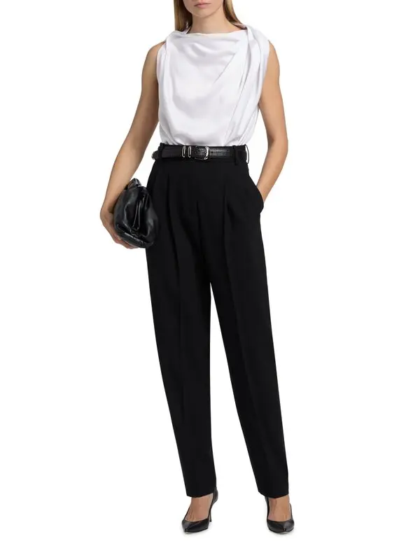 Michael Kors Dru Stretch Virgin Wool Tapered Trousers