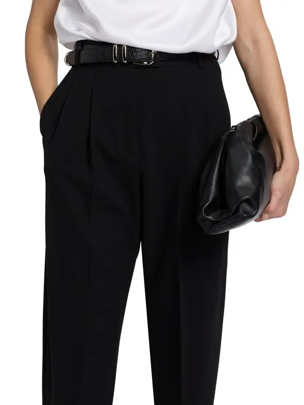 Michael Kors Dru Stretch Virgin Wool Tapered Trousers