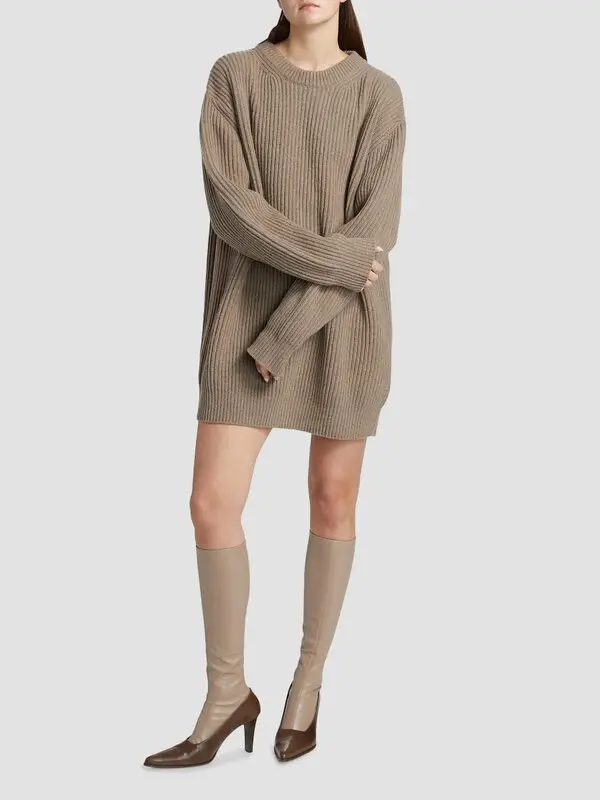 MAISON MARGIELA Crewneck Wool-blend Mini-sweaterdress