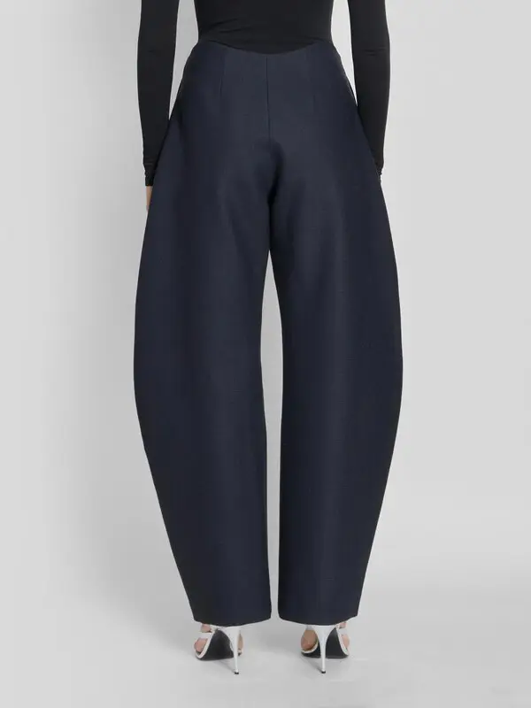 Alaïa Wool Crepe Rounded-leg Pants