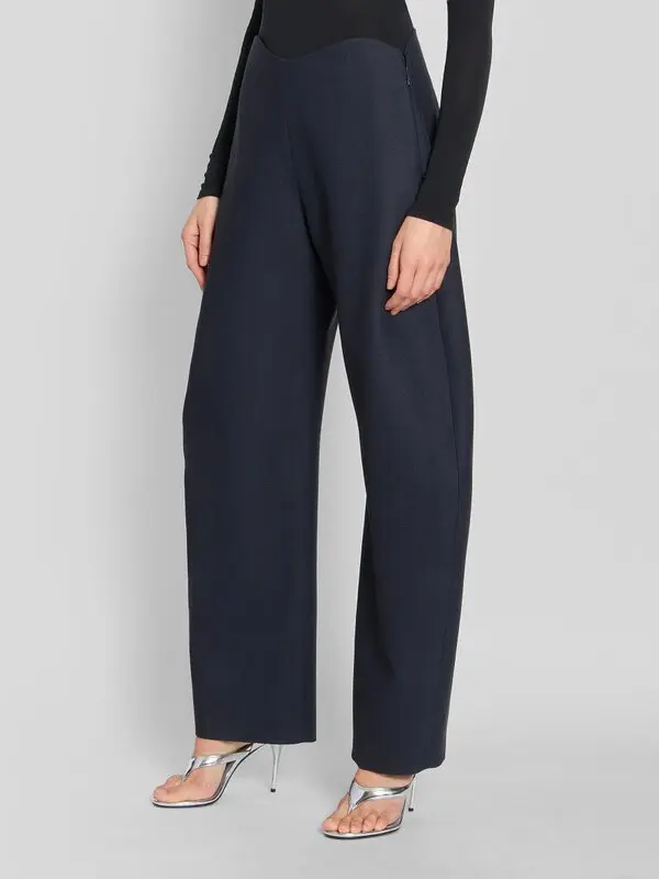 Alaïa Wool Crepe Rounded-leg Pants