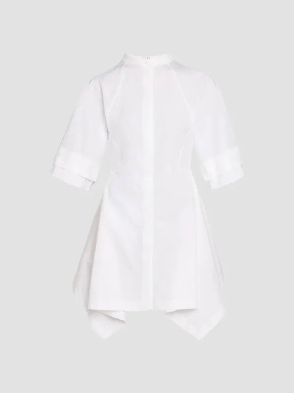 Alaïa Paneled Handkerchief-hem Mini Shirtdress