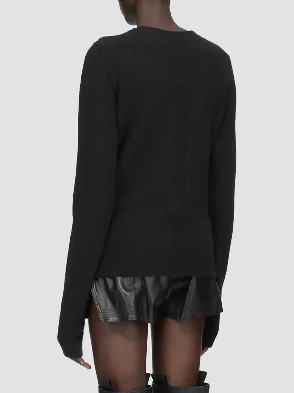 Rick Owens Tommy V-neck Alpaca-blend Sweater