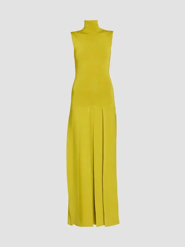 Alaïa Textured Pleats Drop Maxi Dress