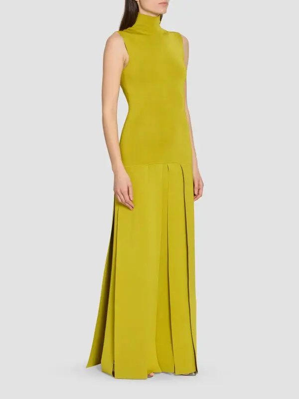 Alaïa Textured Pleats Drop Maxi Dress