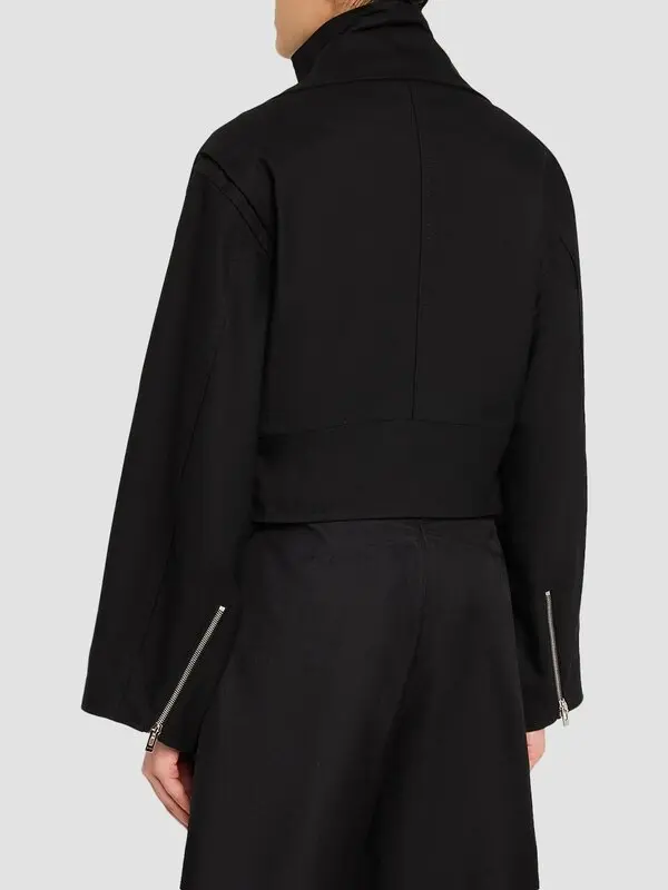Alaïa Layered Cotton Biker Jacket