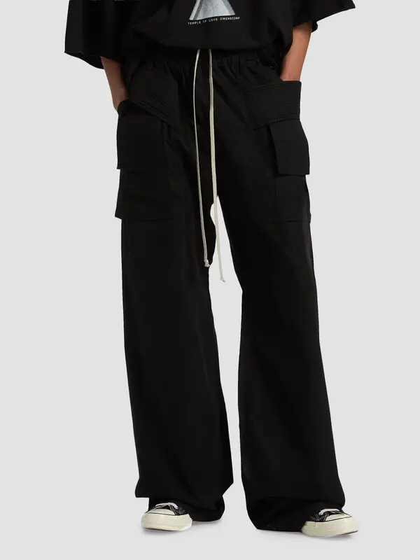 Rick Owens Creatch Cargo Wide-leg Drawstring Pants
