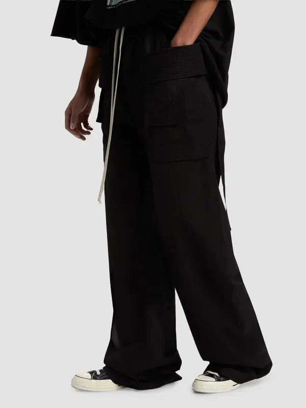 Rick Owens Creatch Cargo Wide-leg Drawstring Pants