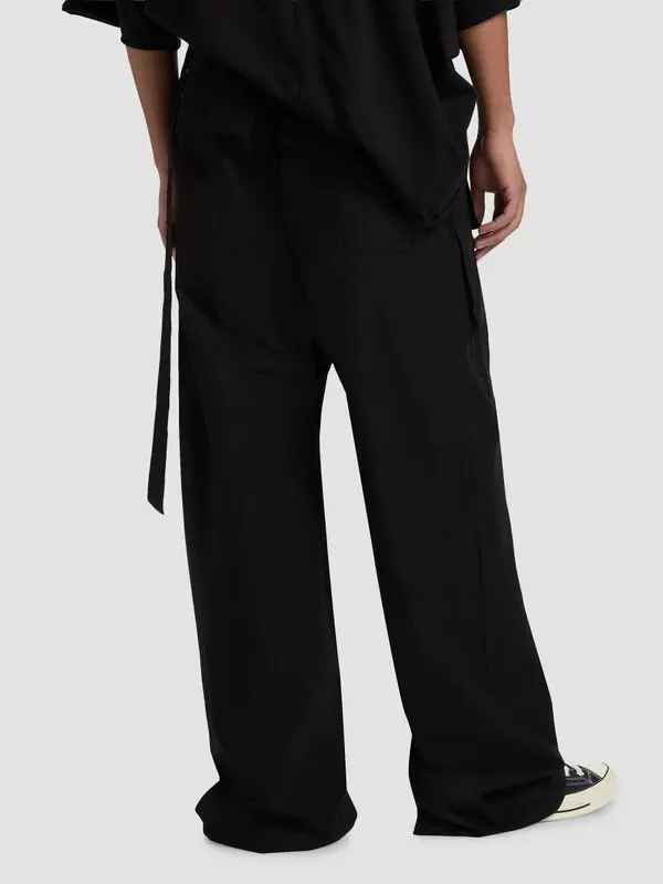 Rick Owens Creatch Cargo Wide-leg Drawstring Pants