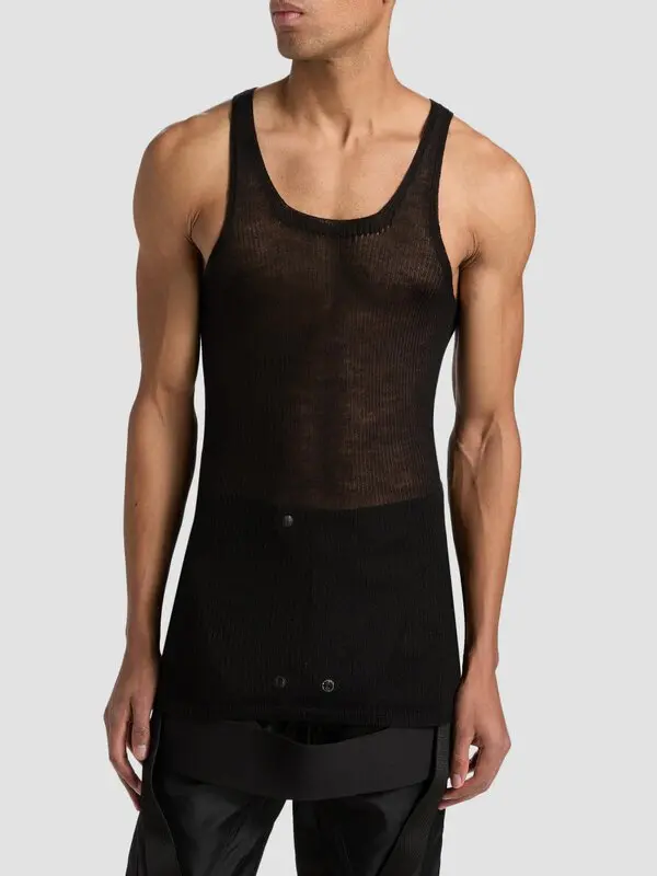 Rick Owens Maglia Cashmere Knit Tank