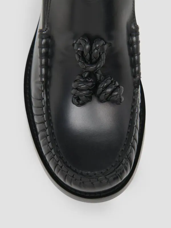 Bottega Veneta Ugo Coaxial Knot Leather Loafers
