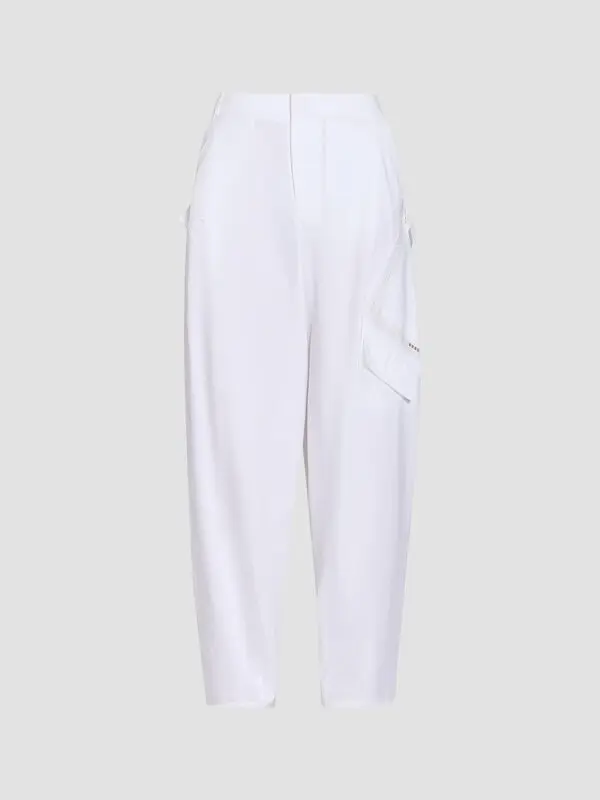 Alaïa Ladder Stitch Cotton Cargo Pants - Blanc