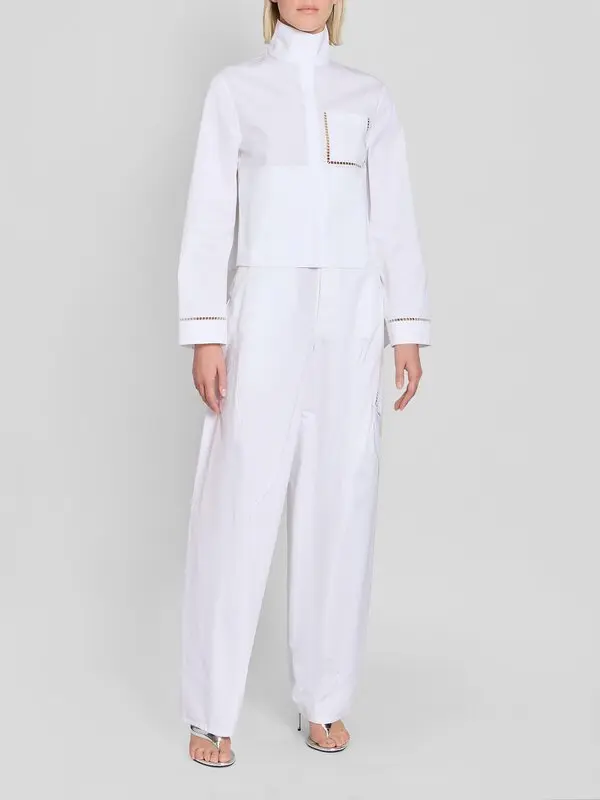 Alaïa Ladder Stitch Cotton Cargo Pants