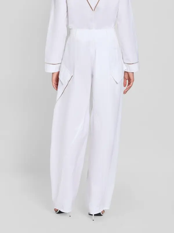 Alaïa Ladder Stitch Cotton Cargo Pants