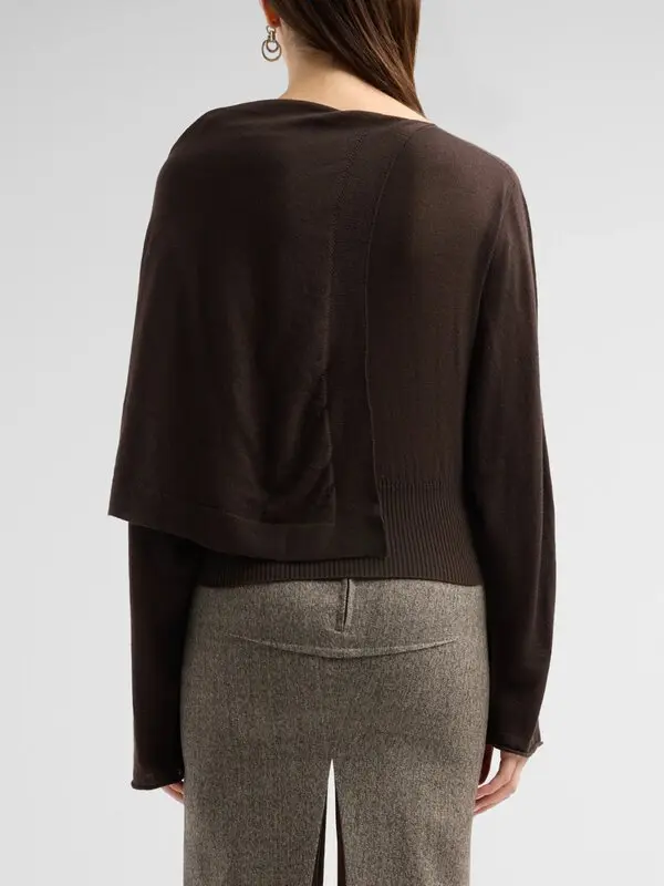 Rick Owens Draped Wool Scarf Top