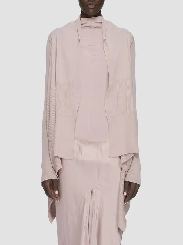Rick Owens Wool Shawl-collar Wrap Cardigan - Grape