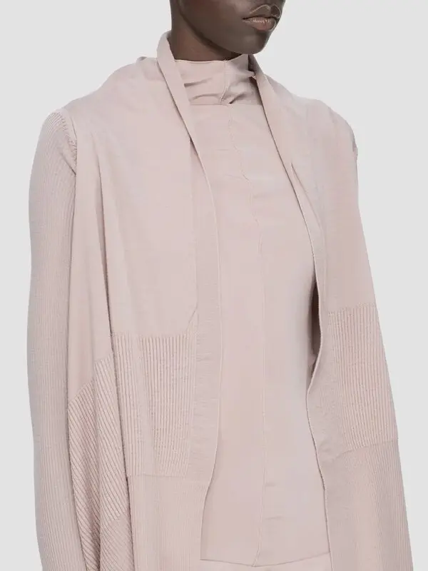 Rick Owens Wool Shawl-collar Wrap Cardigan - Grape