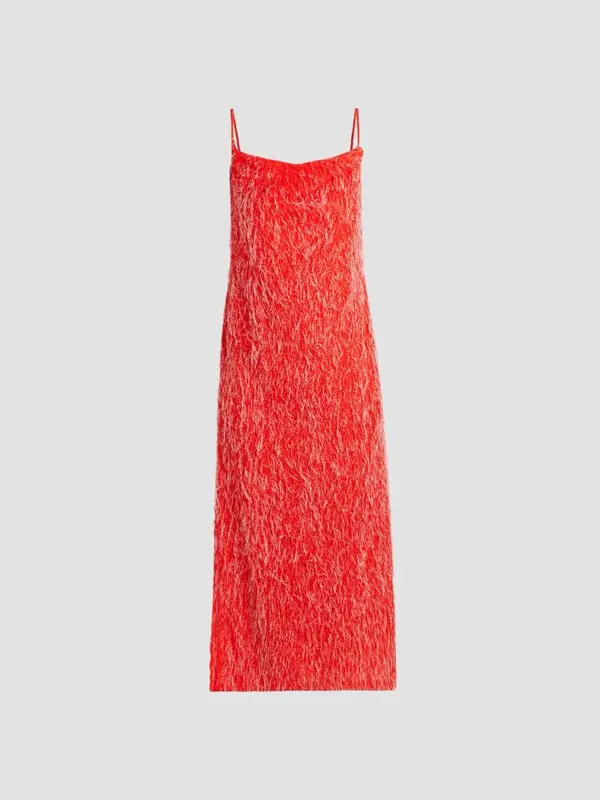 Bottega Veneta Fil Coupé Midi Dress - Flash Red