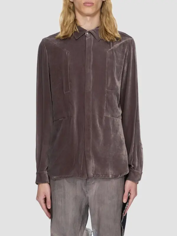 Rick Owens Fogpocket Velvet Outershirt