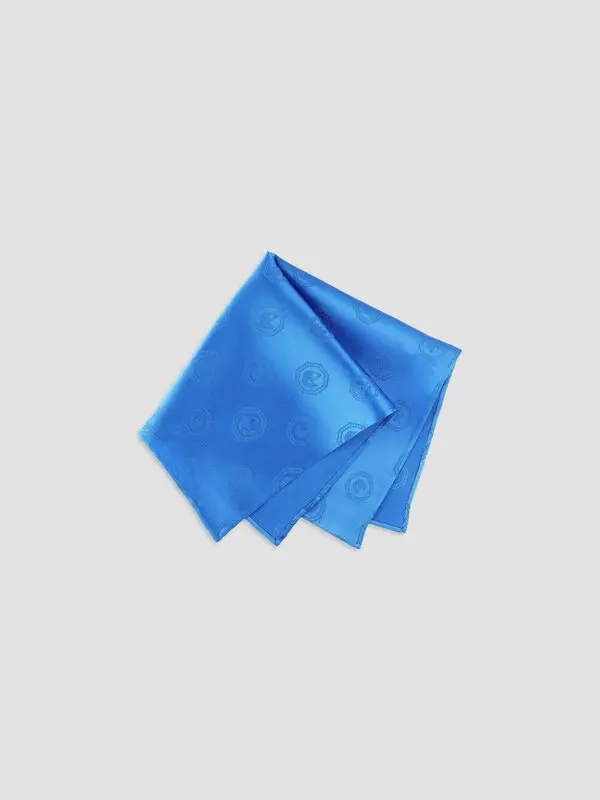 Stefano Ricci Silk Pocket Square - Blue