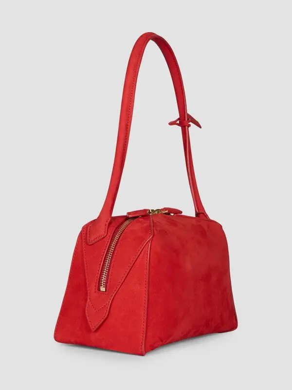 Alaïa Le Bouledogue Small Nubuck Bowling Bag