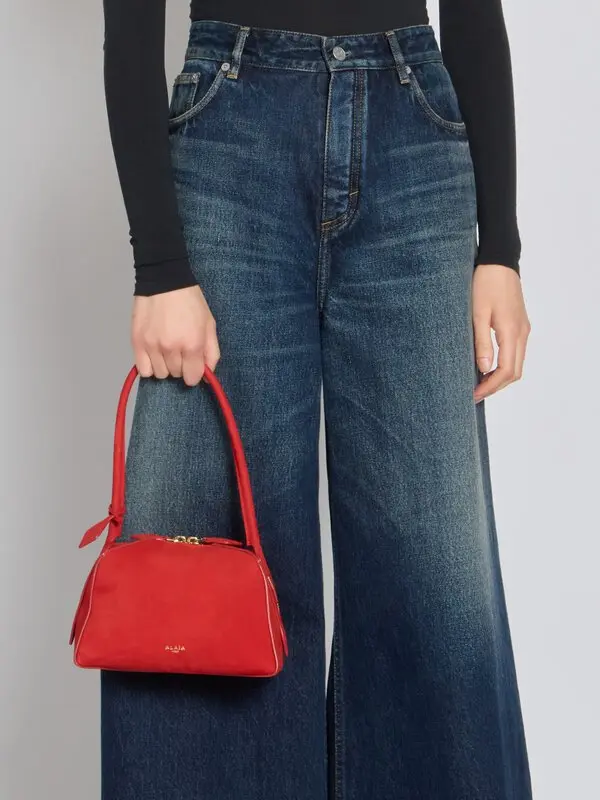 Alaïa Le Bouledogue Small Nubuck Bowling Bag