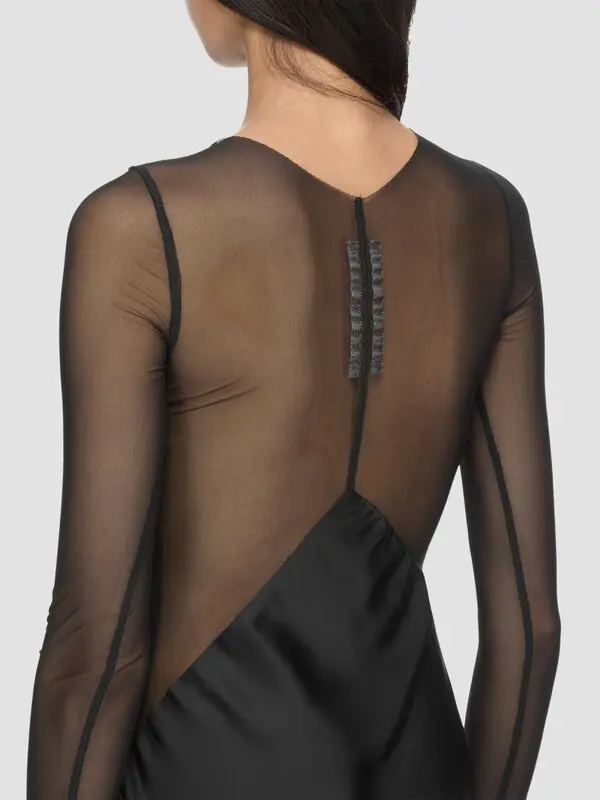 Rick Owens Semi-sheer Seamed Combo Gown