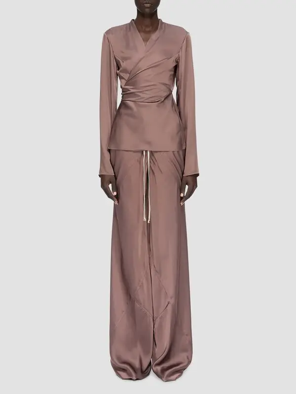 Rick Owens Laura Satin Wrap T-shirt