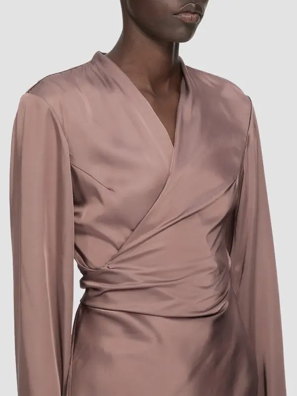 Rick Owens Laura Satin Wrap T-shirt