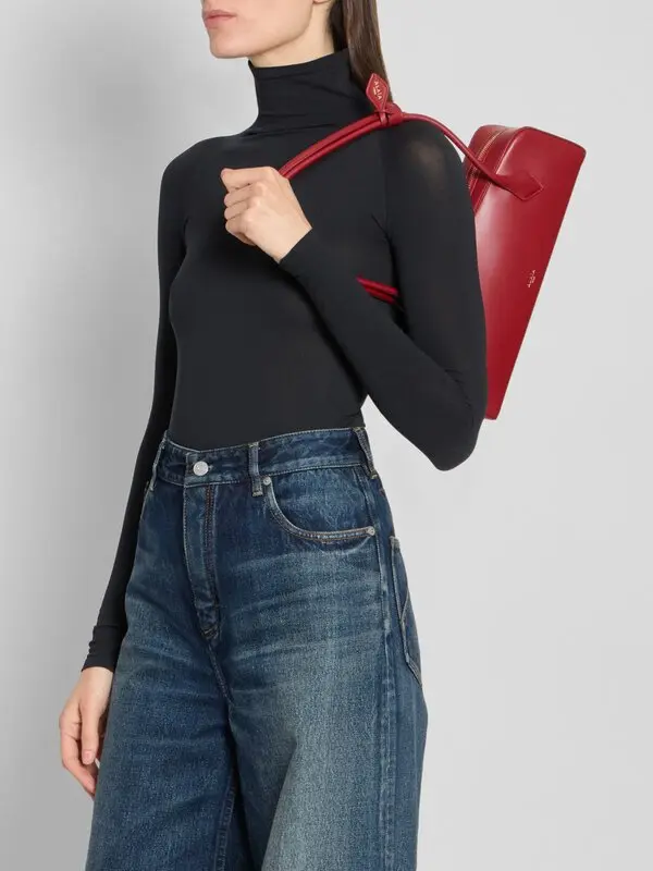 Alaïa Le Teckel Medium Leather Shoulder Bag - Deep Red