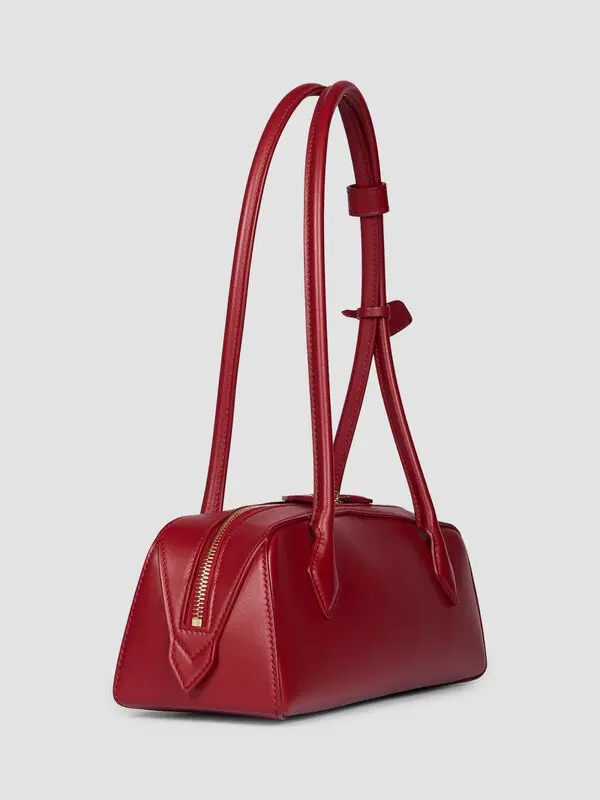 Alaïa Le Teckel Medium Leather Shoulder Bag - Deep Red